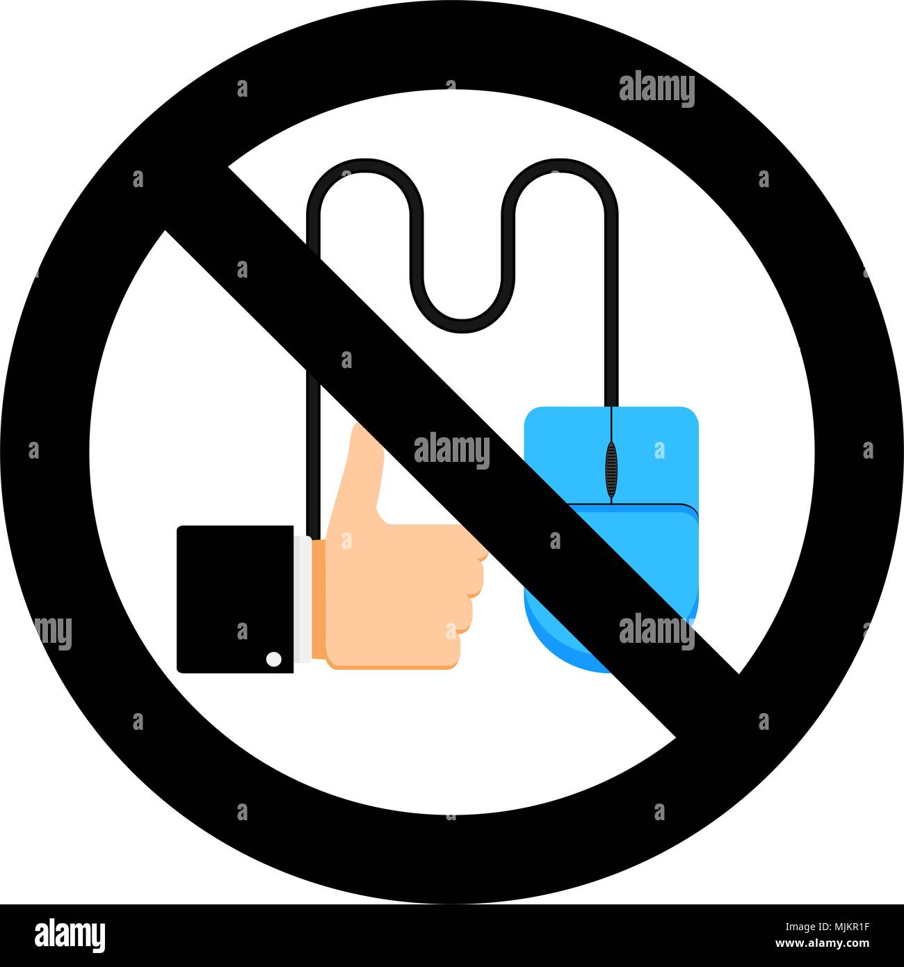Ban like click in social media. No like button, thumb up and click in ...