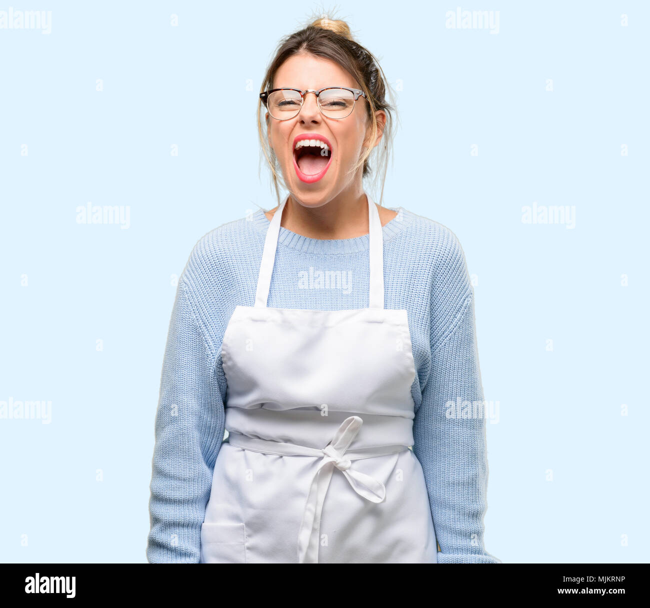 Exasperated barista hi-res stock photography and images - Alamy