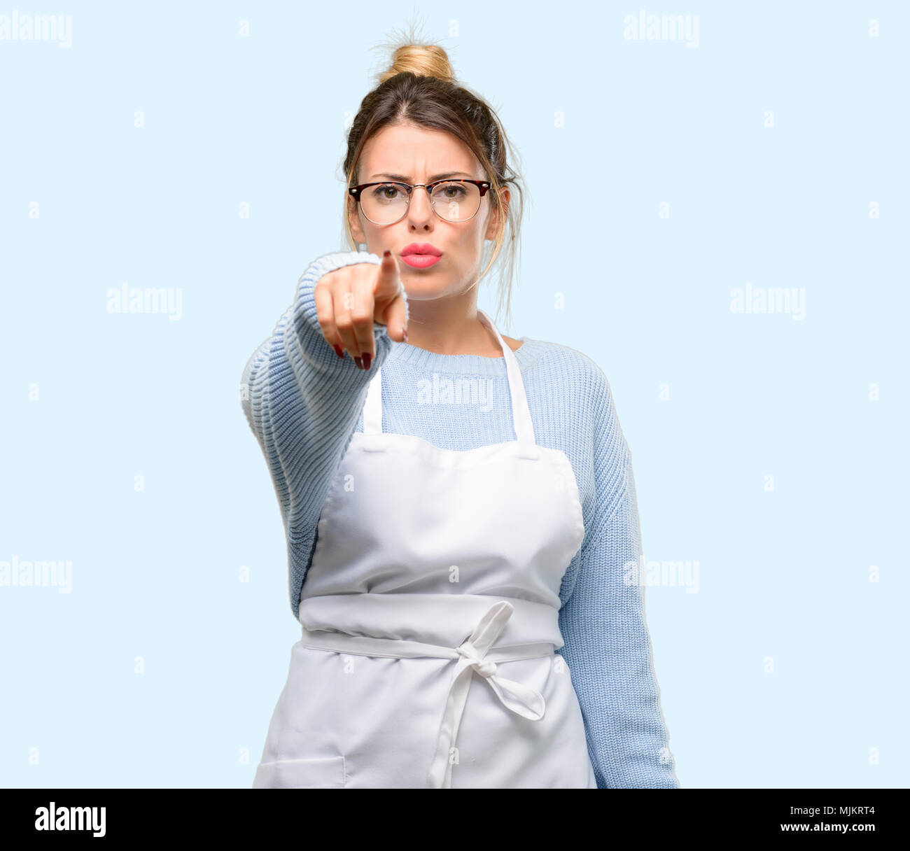 Business woman proud work pointing hi-res stock photography and images ...