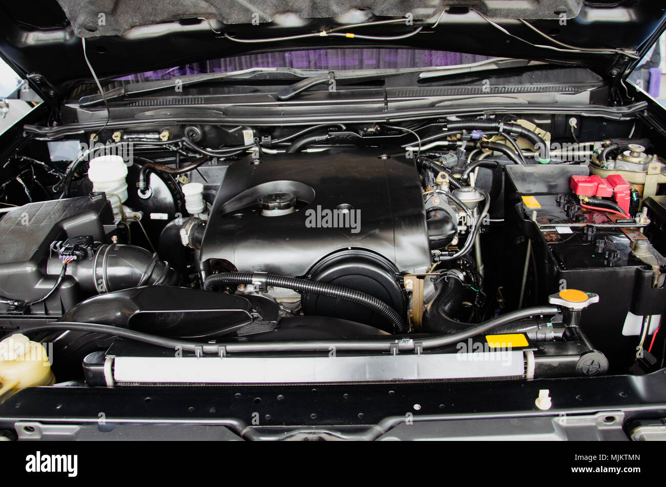 Detail of a car engine Stock Photo - Alamy