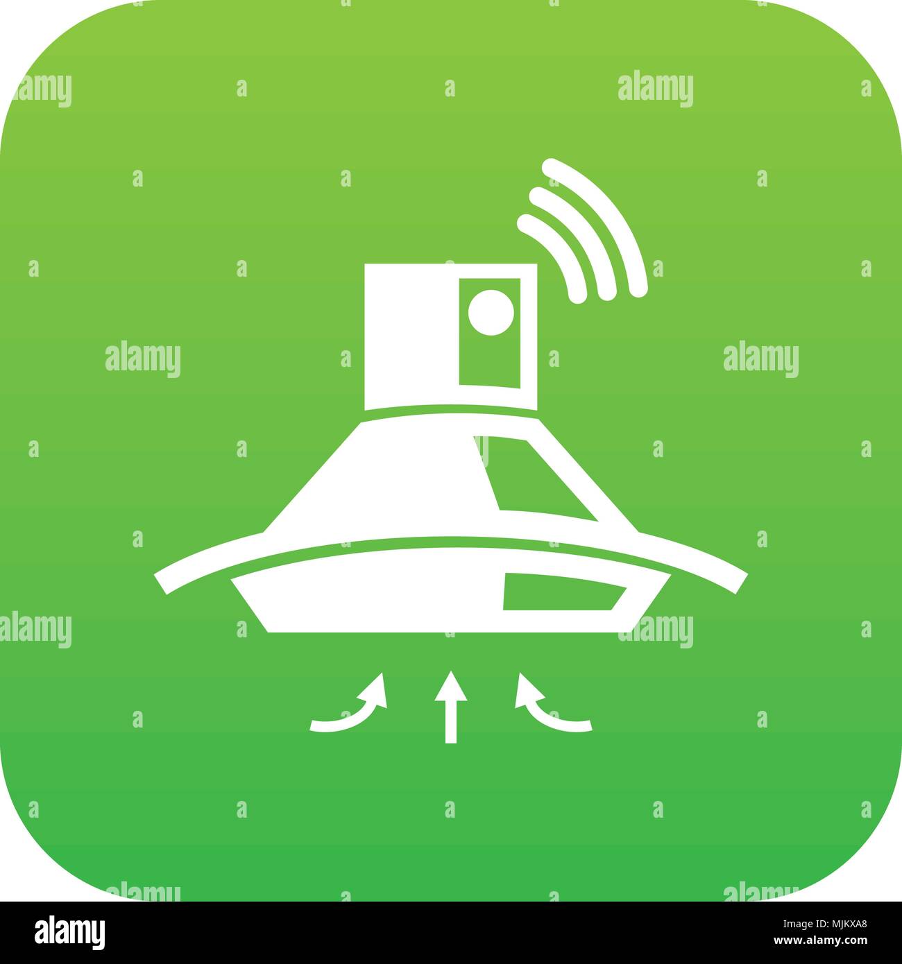 Kitchen hood icon green vector isolated on white background Stock ...