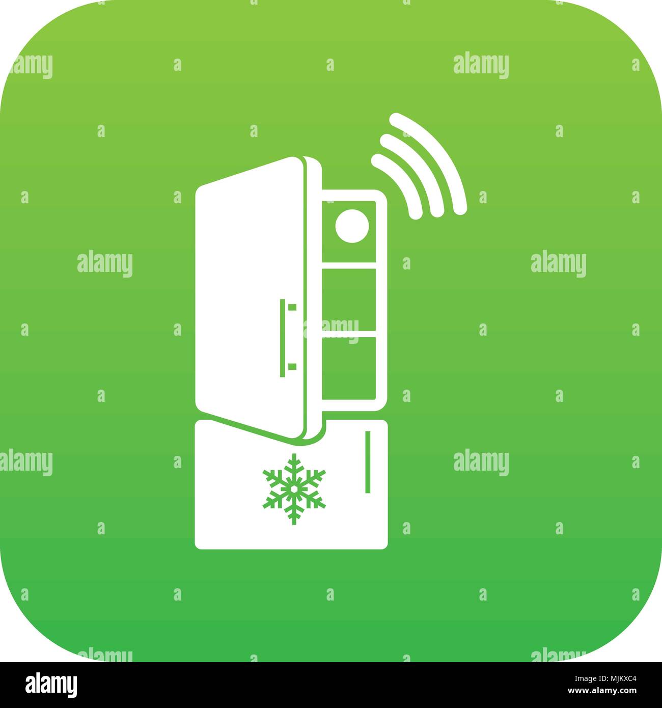 Fridge icon green vector isolated on white background Stock Vector ...