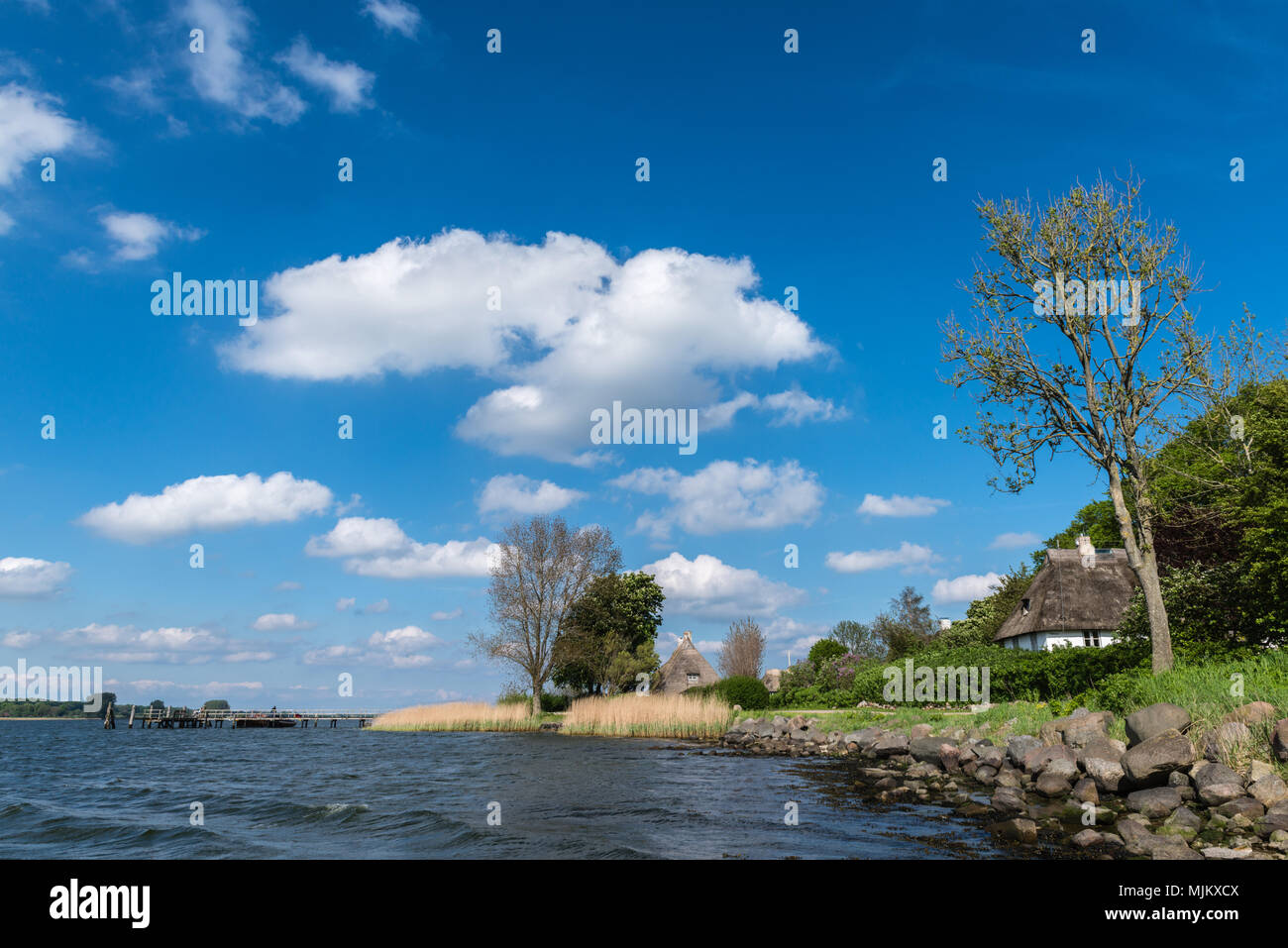 The romantic village of Sieseby, community of Thumby, on the Schlei ...