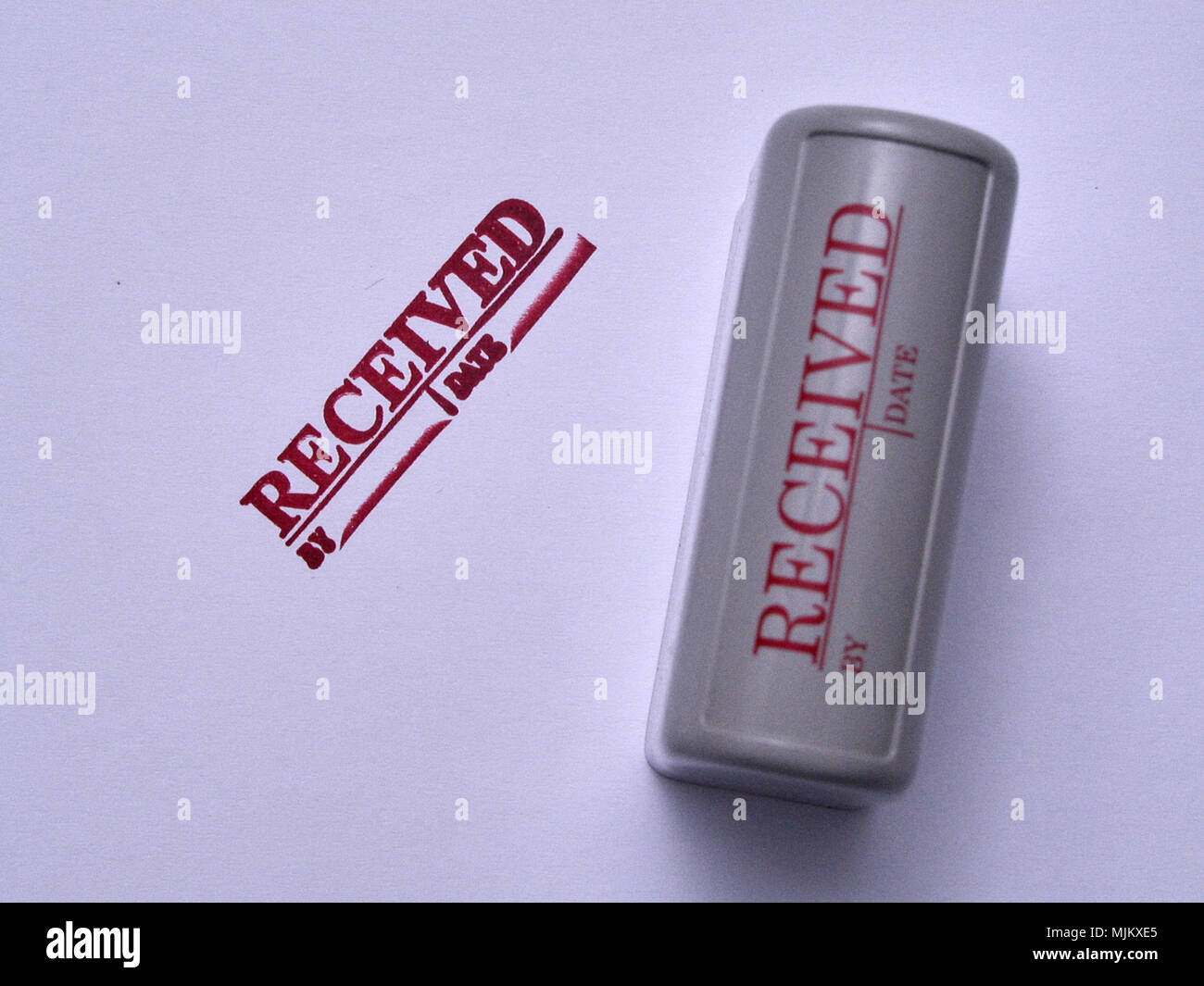 Received stamp High Resolution Stock Photography and Images - Alamy