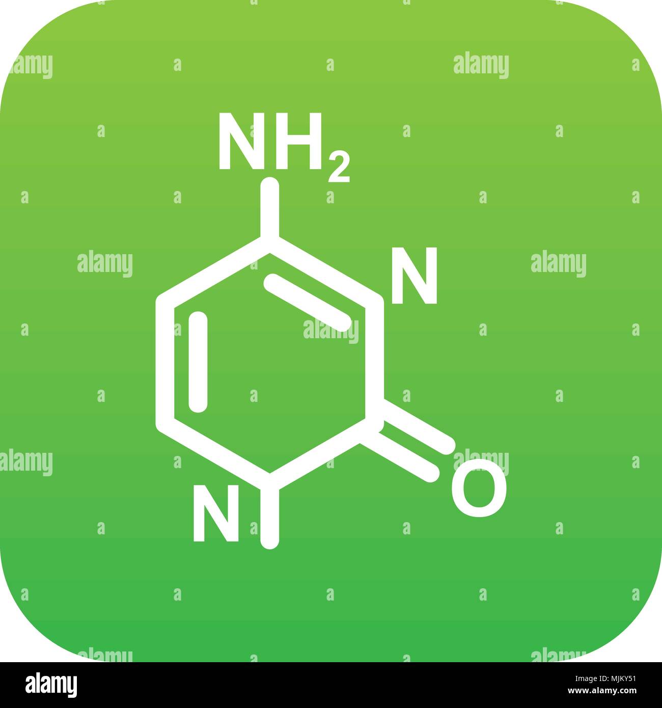 Molecule model icon green vector isolated on white background Stock ...