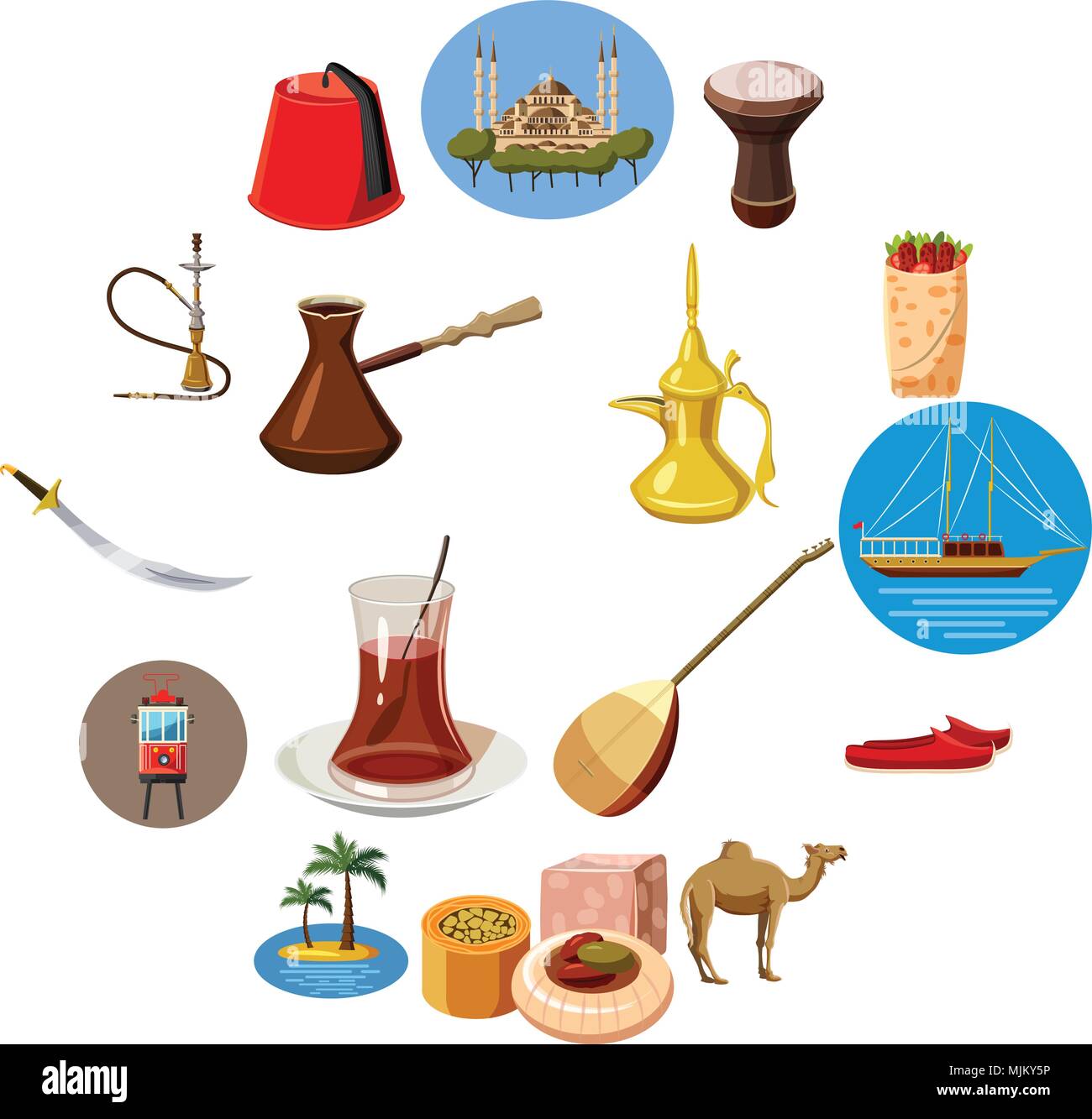 Cartoon Turkey icons set. Universal Turkey icons to use for web and ...