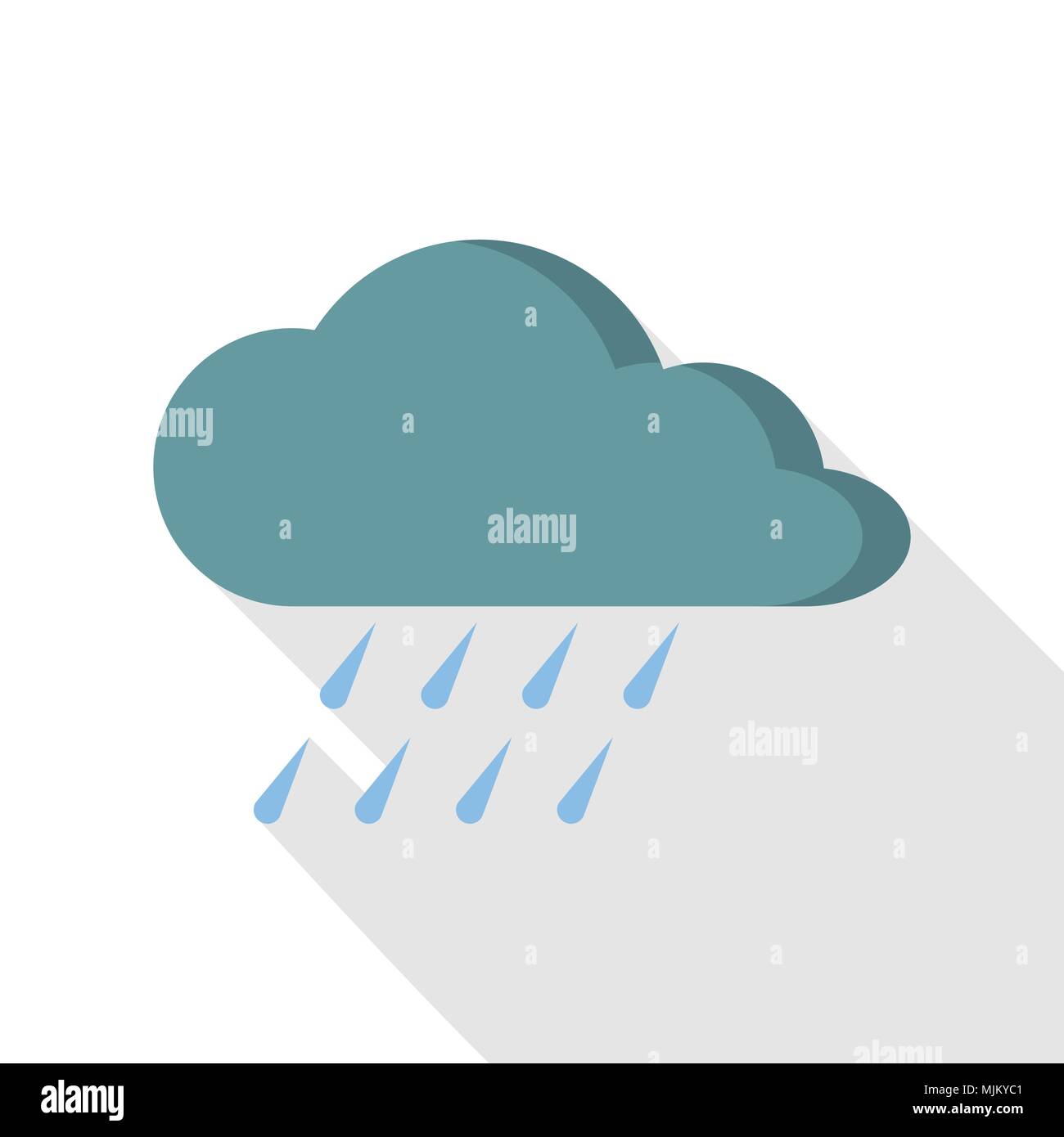Rain icon. Flat illustration of rain vector icon for web Stock Vector ...