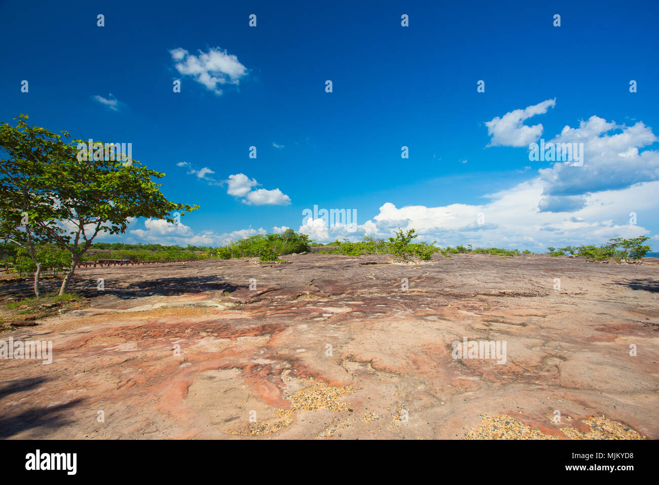 Amazing stone ground with blud sky image for majestic background Stock ...