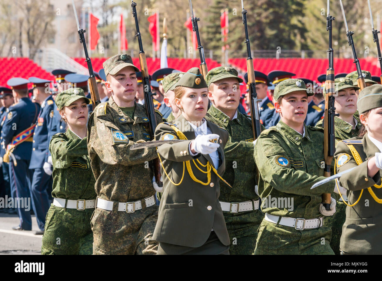 Russian soldiers marching hi-res stock photography and images - Alamy