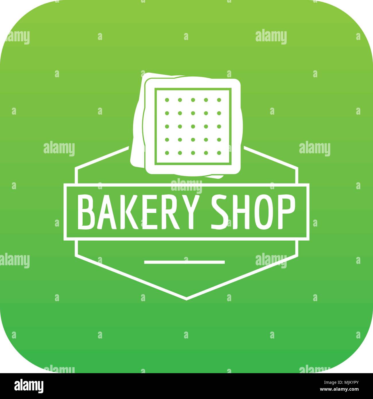 Bakery product icon green vector isolated on white background Stock ...