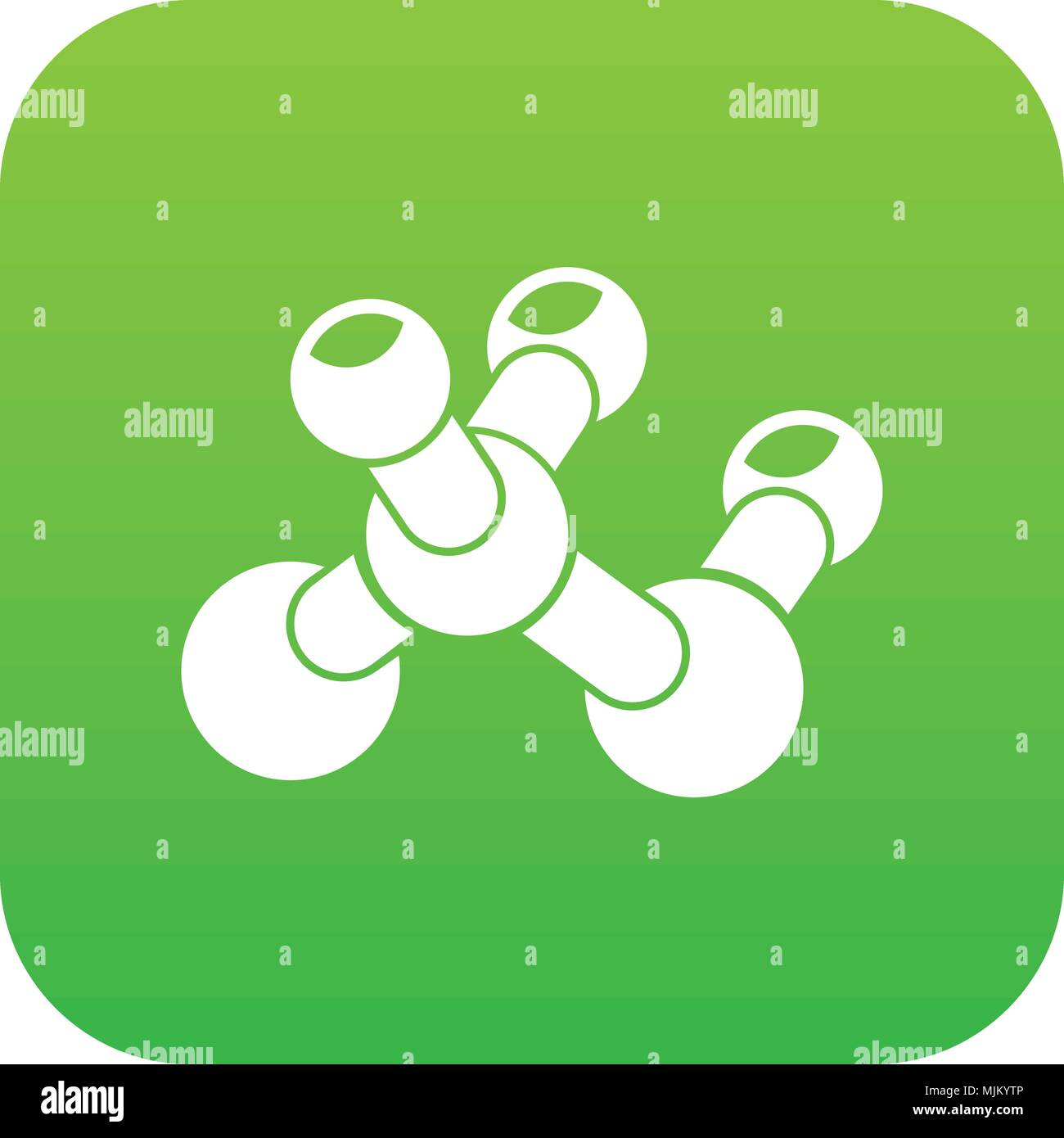 Molecule bio icon green vector isolated on white background Stock ...