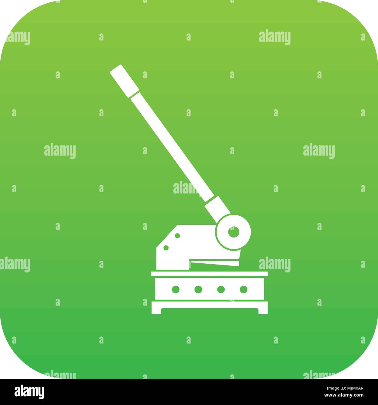 Cutting machine icon digital green for any design isolated on white ...