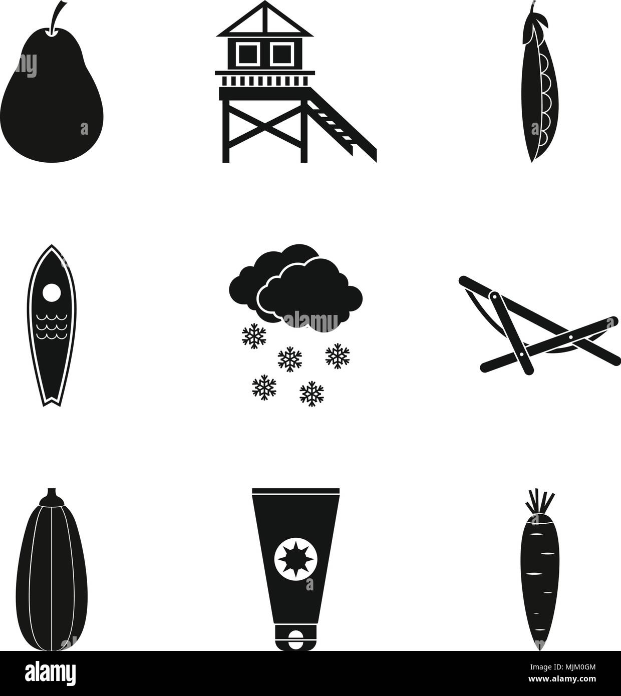 Sanity icons set. Simple set of 9 sanity vector icons for web isolated ...