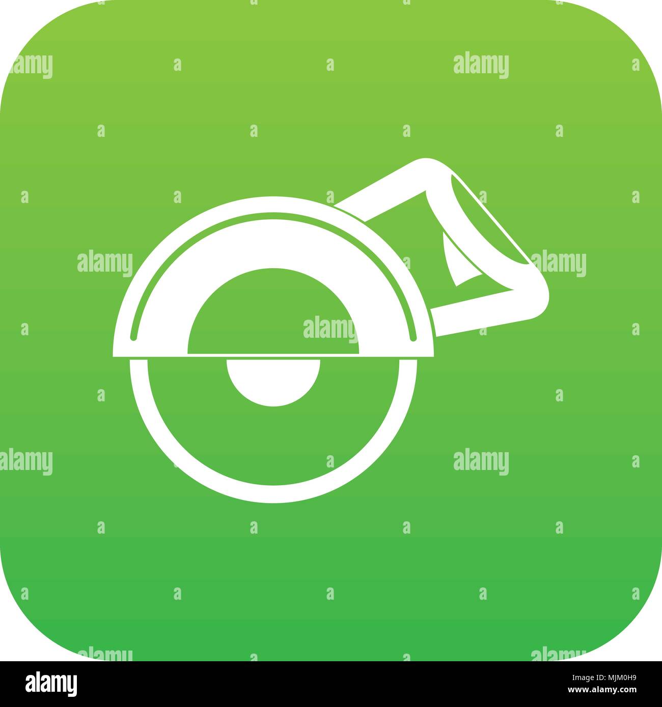 Cut off machine icon digital green for any design isolated on white ...
