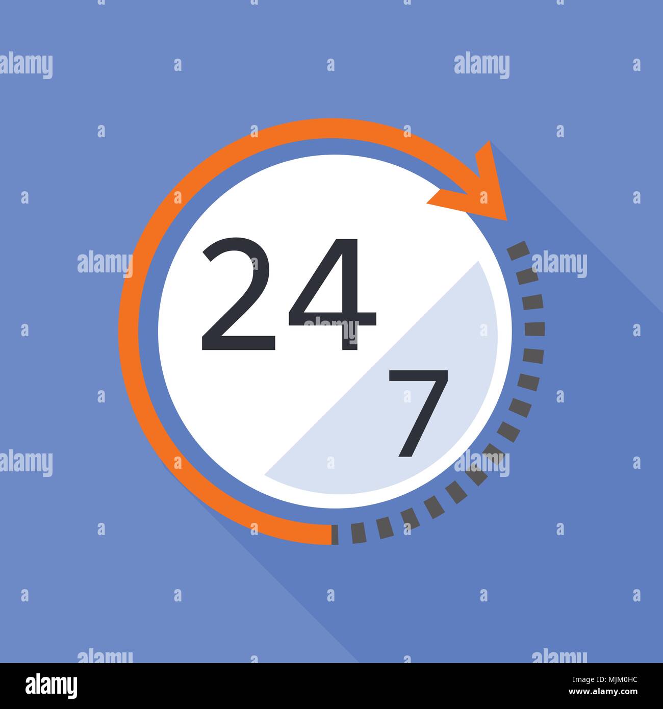 Modern clock icon. Flat illustration of modern clock vector icon for ...