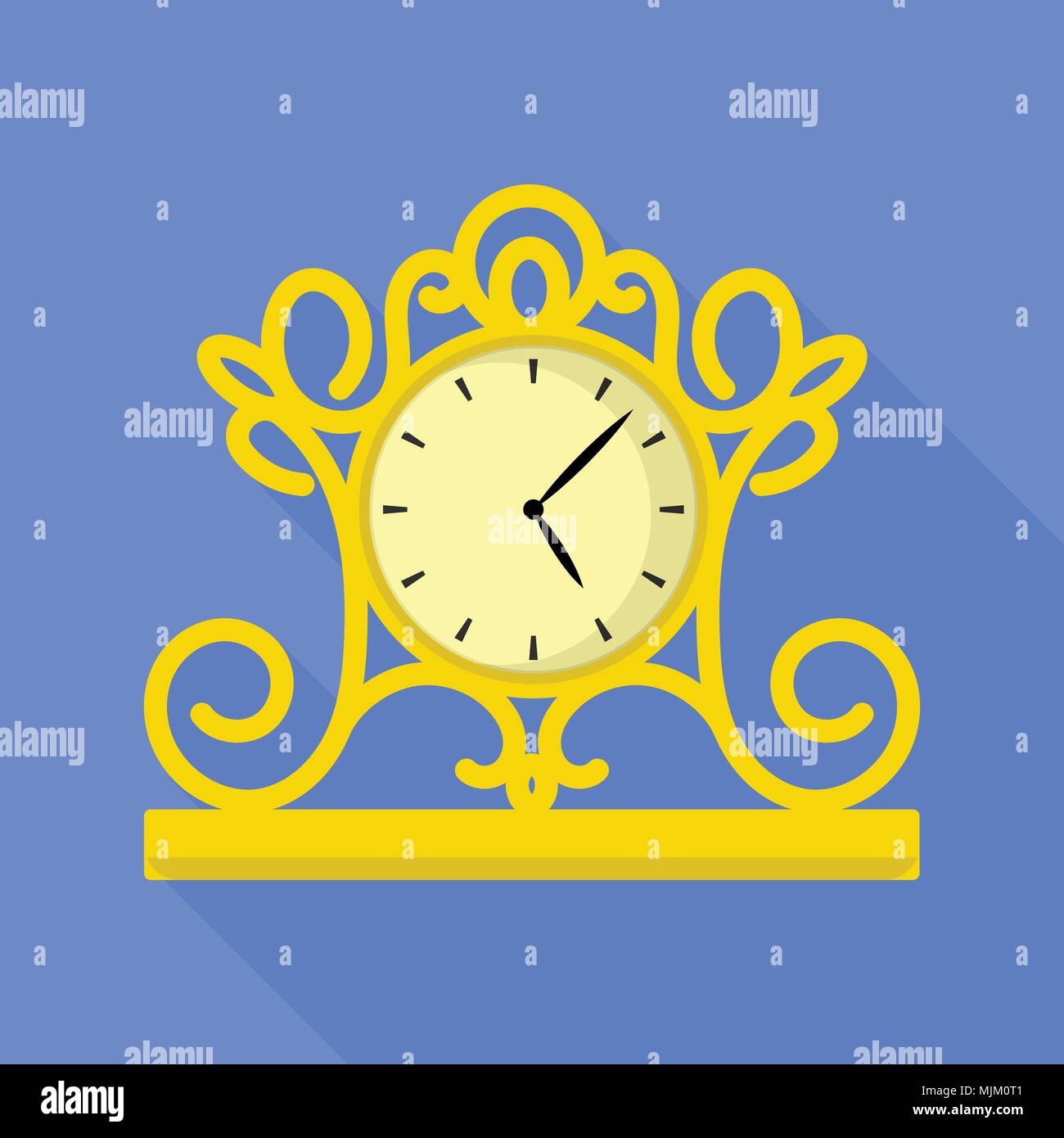 Vintage clock icon, flat style Stock Vector Image & Art - Alamy