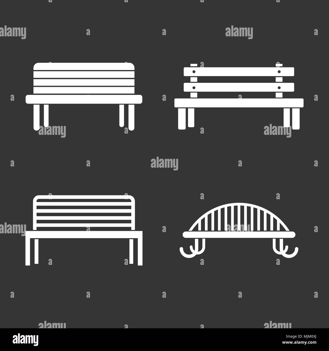 Simple timber bench seat Stock Vector Images - Alamy