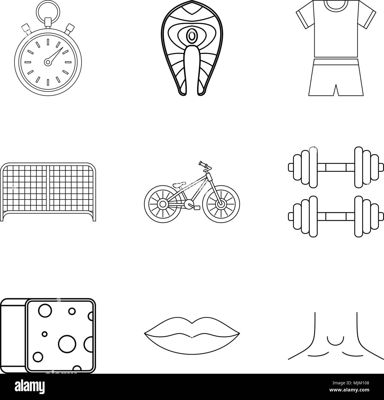 Undergo treatment icons set, outline style Stock Vector Image & Art - Alamy