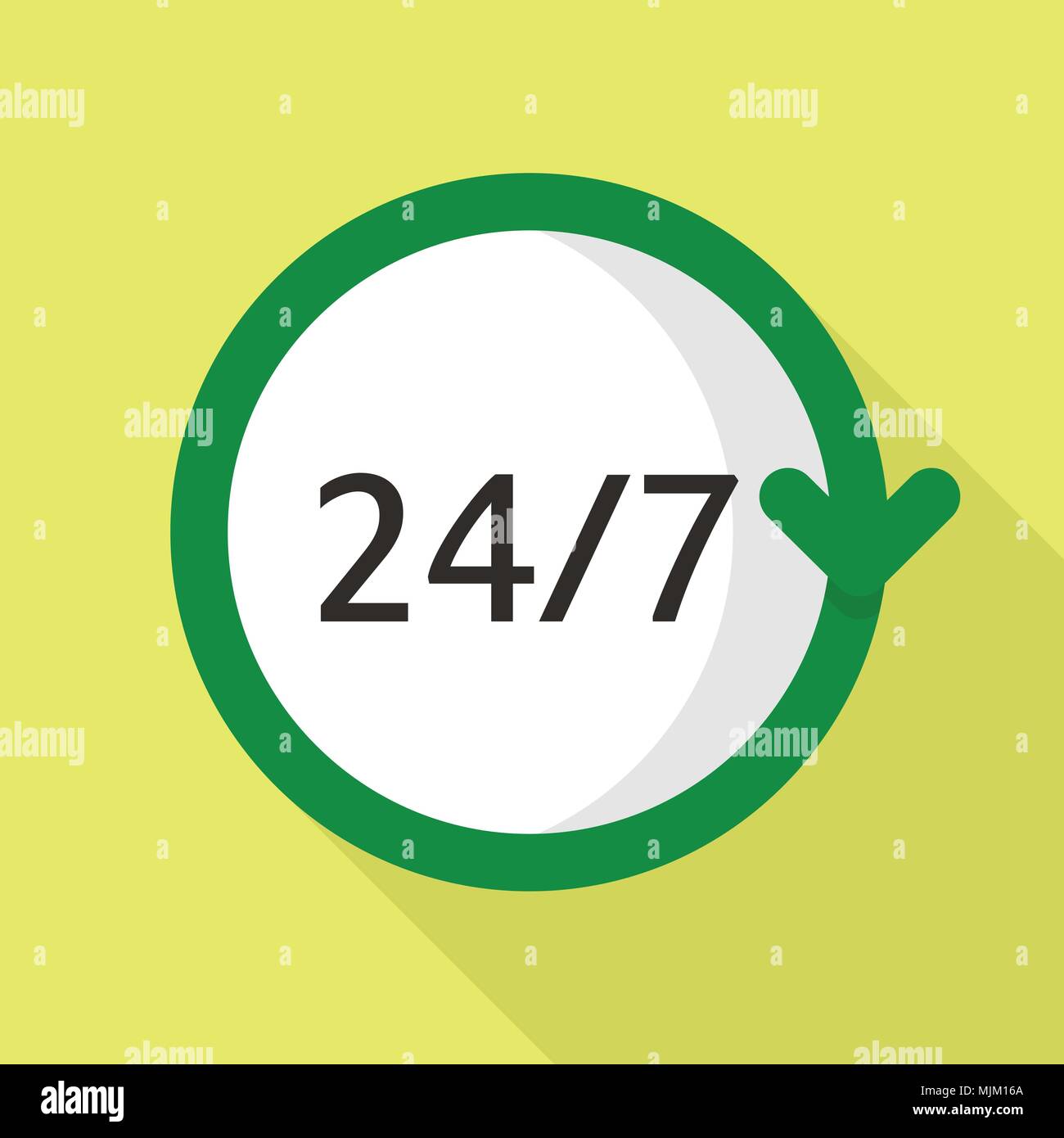 All day clock icon, flat style Stock Vector Image & Art - Alamy