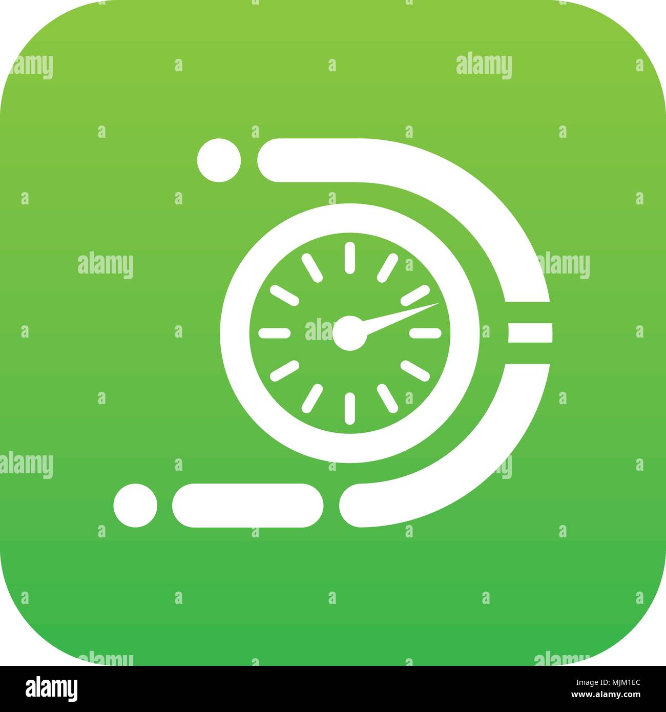 Timer icon green vector Stock Vector Image & Art - Alamy