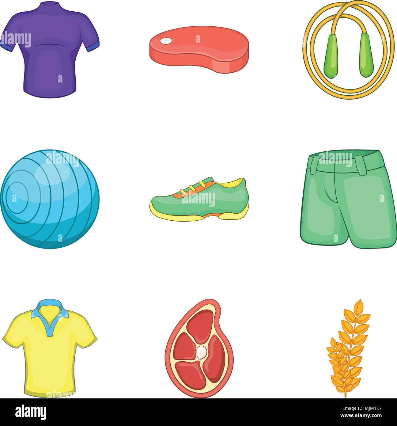 Flow of force icons set, cartoon style Stock Vector Image & Art - Alamy