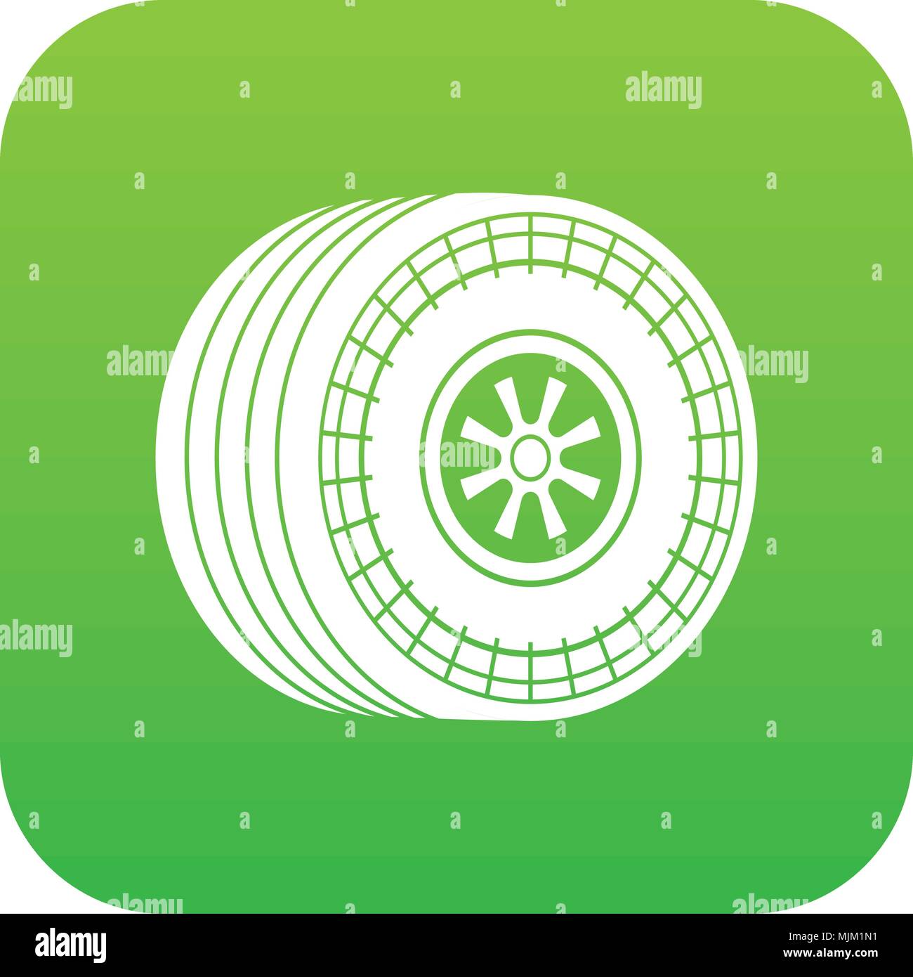 Wheel sport car icon green vector Stock Vector Image & Art - Alamy
