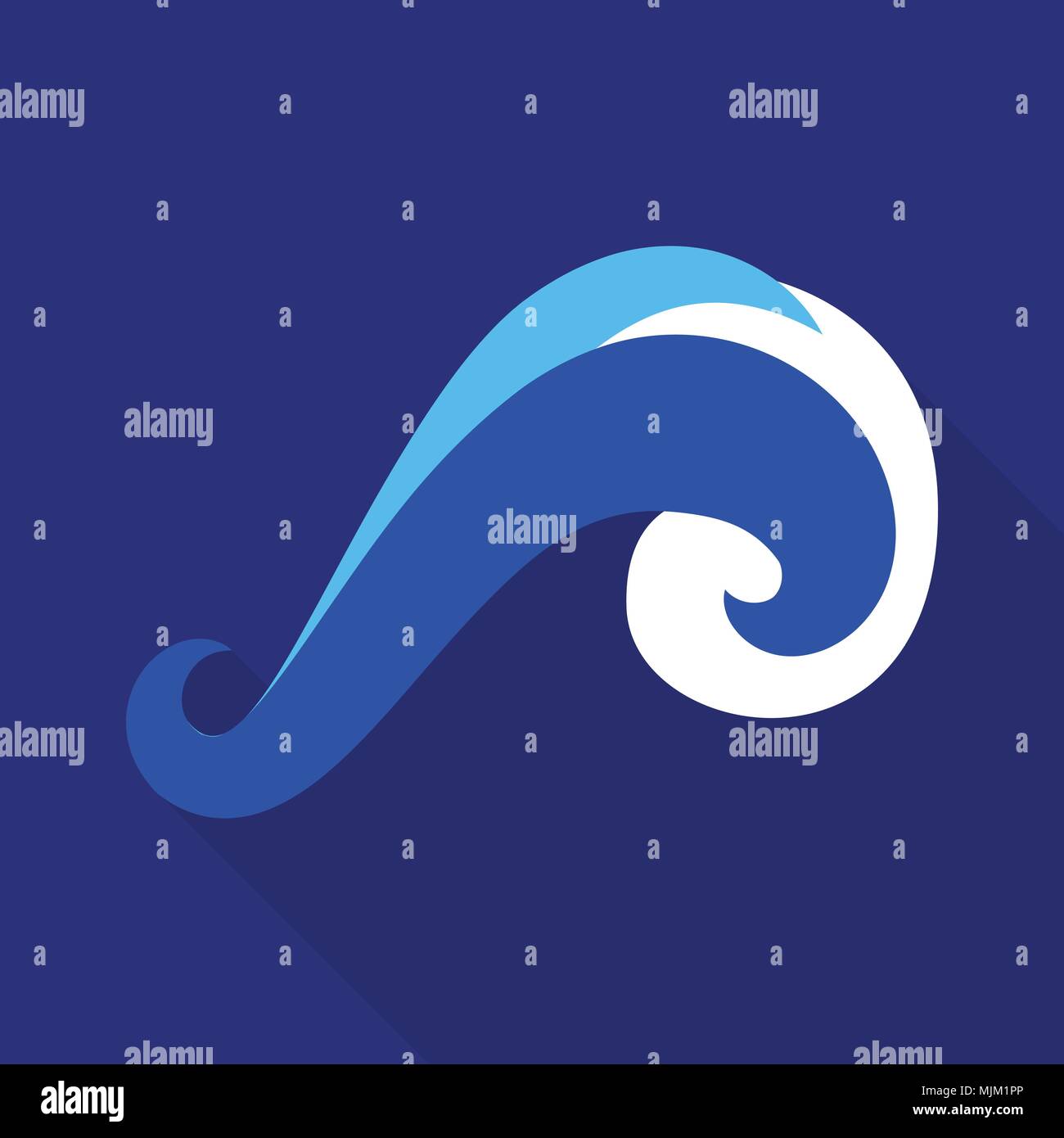 Twisted wave icon, flat style Stock Vector Image & Art - Alamy