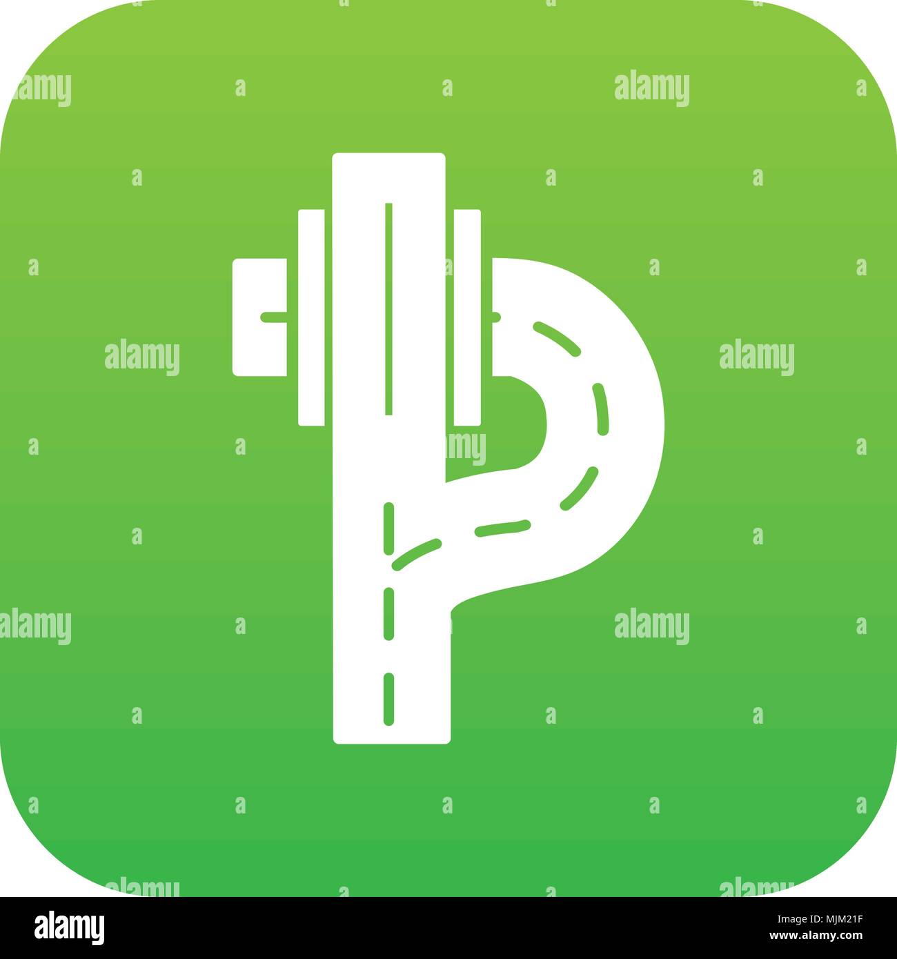 Autobahn icon green vector Stock Vector Image & Art - Alamy