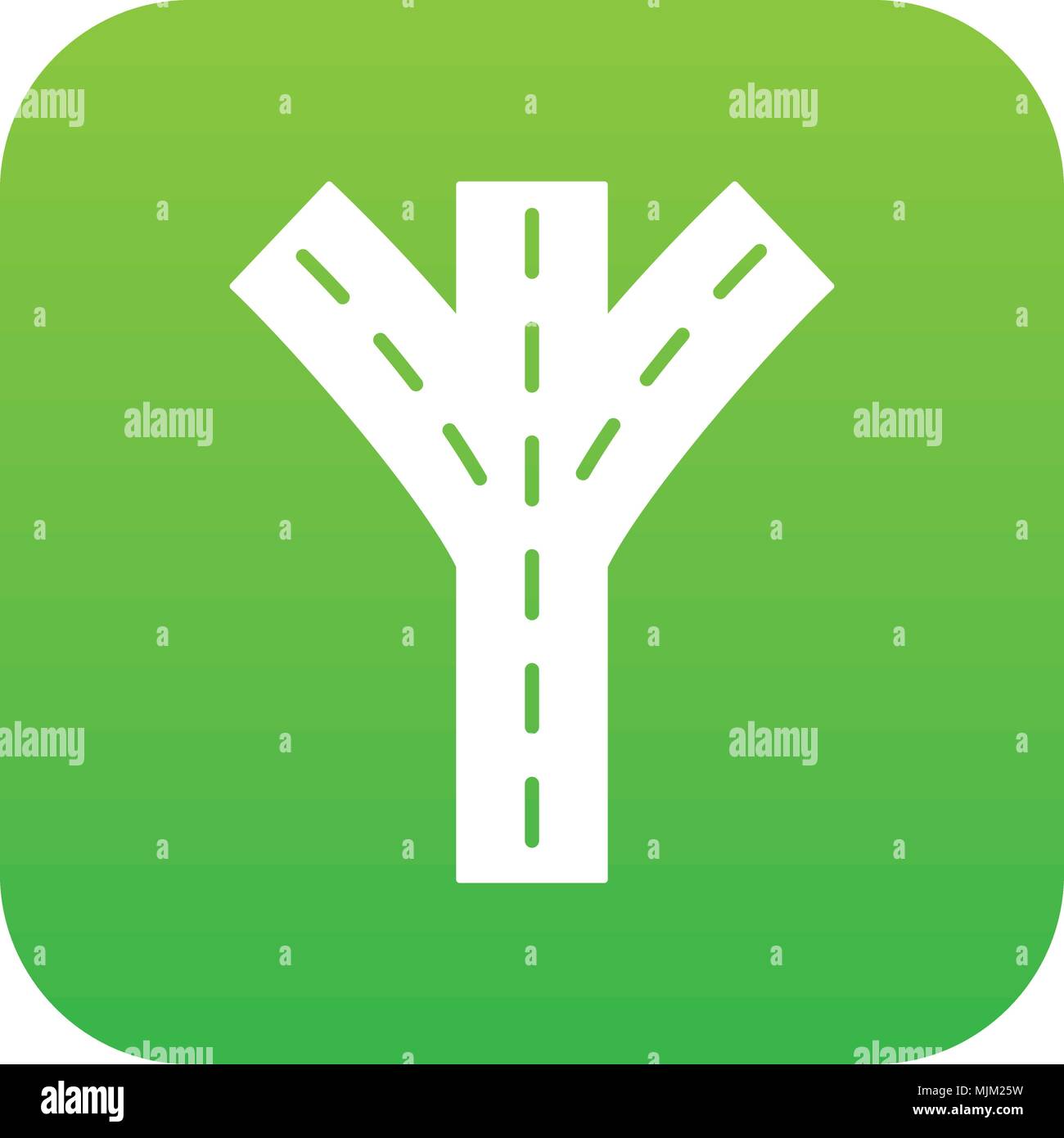 Road fork icon green vector Stock Vector Image & Art - Alamy