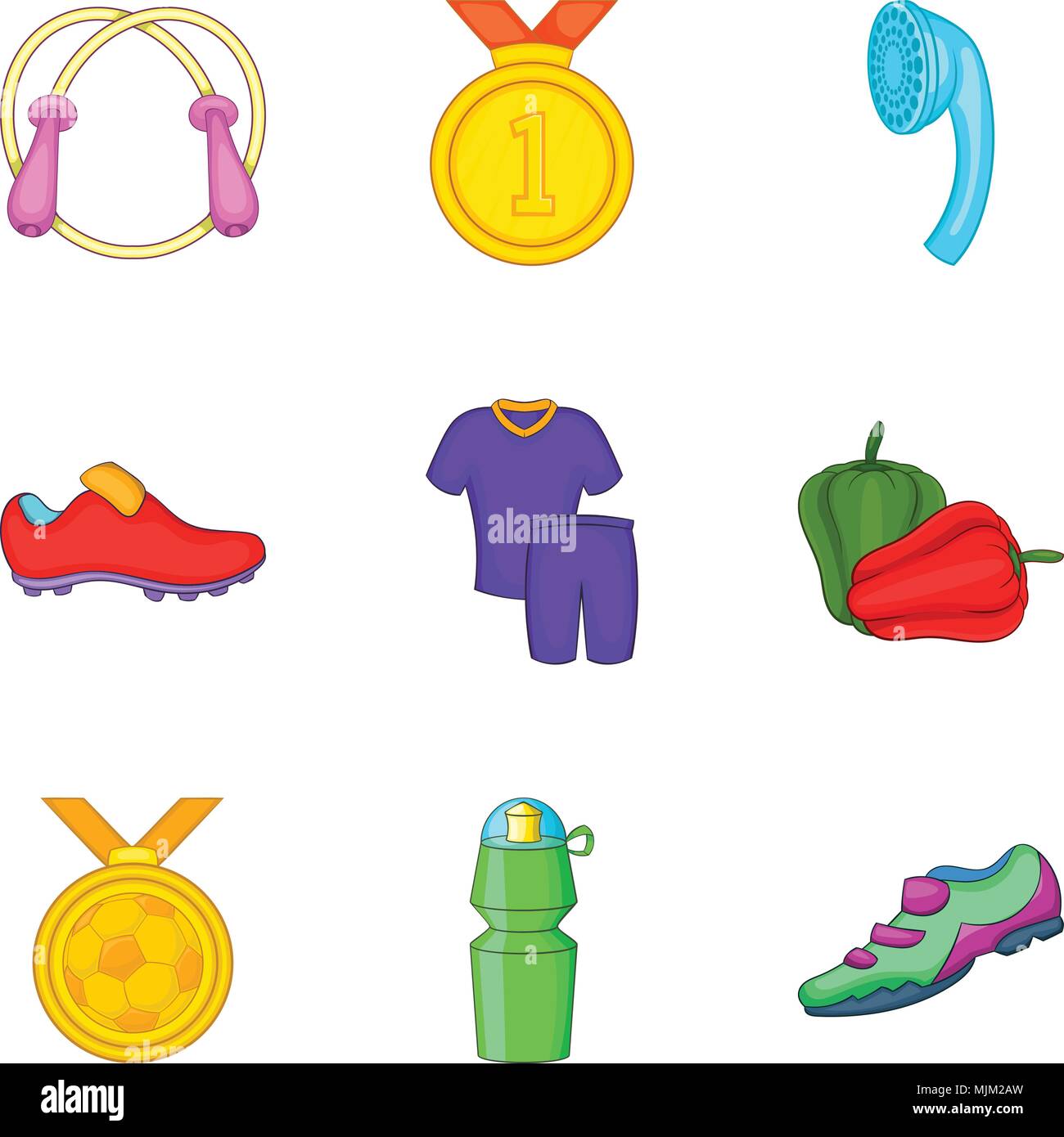 Affluence icons set, cartoon style Stock Vector Image & Art - Alamy