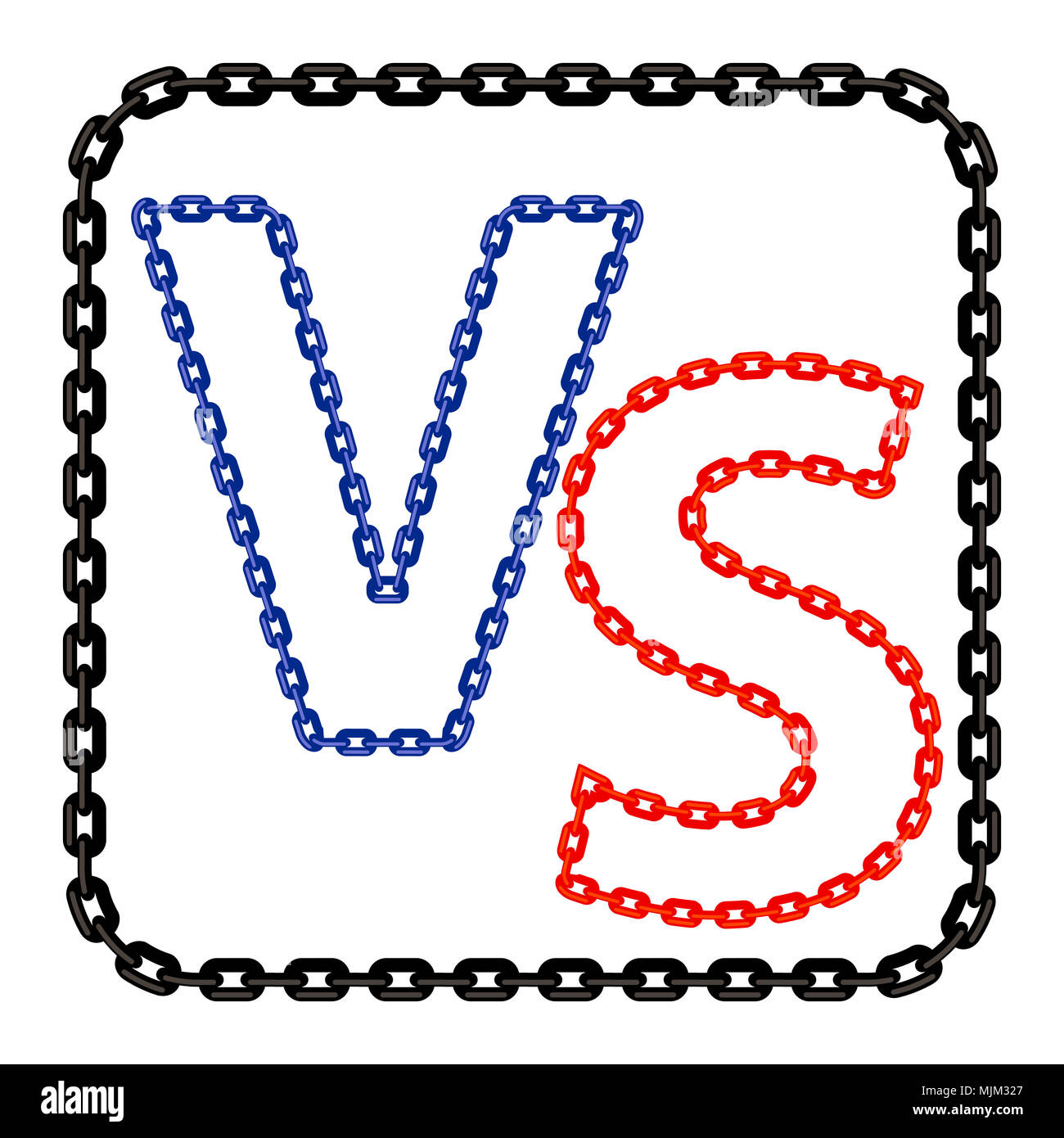 Concept of Confrontation, Standoff, Final Fighting. Versus VS Letters ...