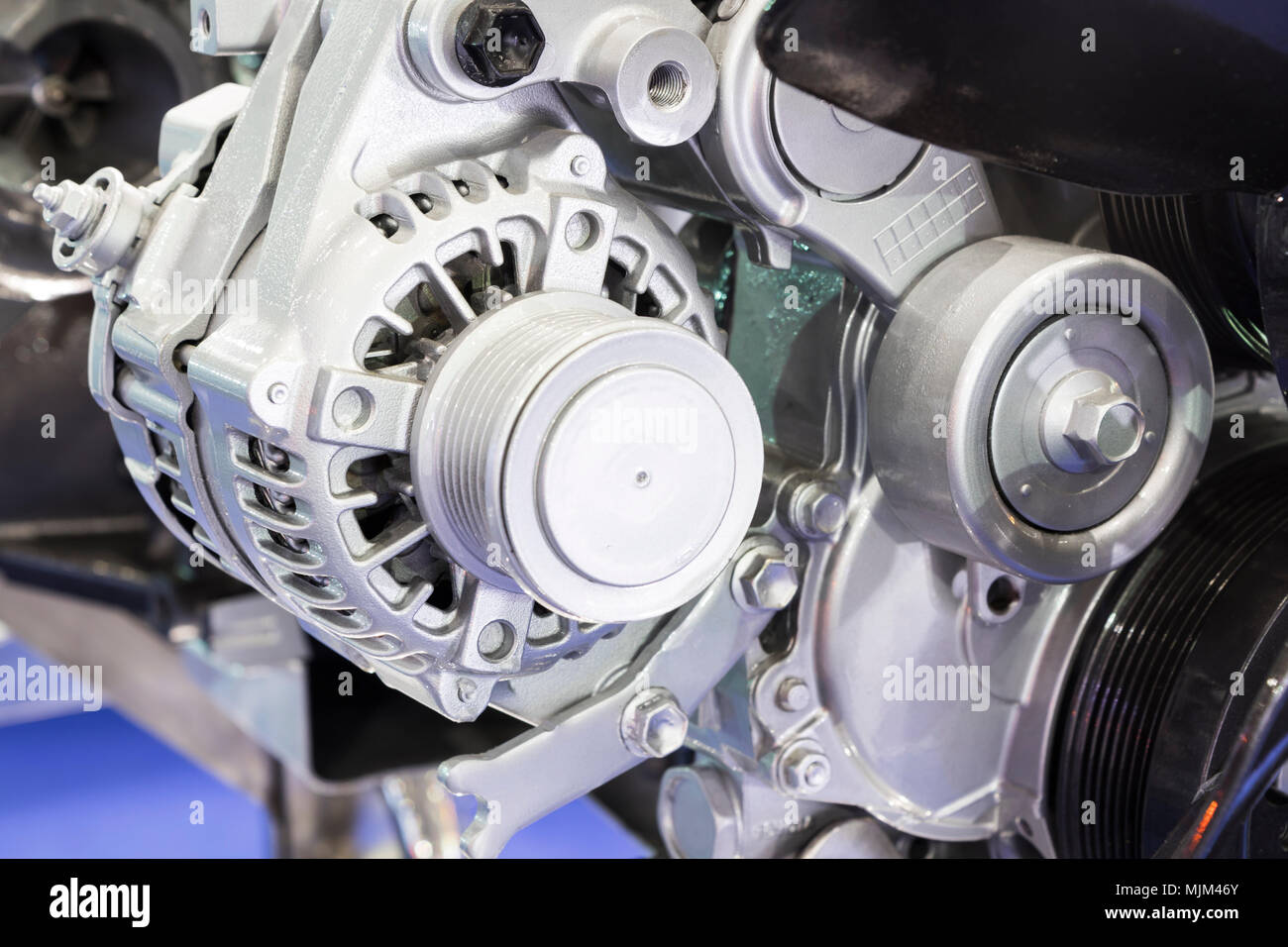 an alternator in engine to generate electric Stock Photo - Alamy