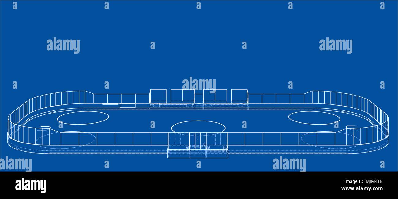 Ice hockey area outline. Vector Stock Vector Image & Art - Alamy