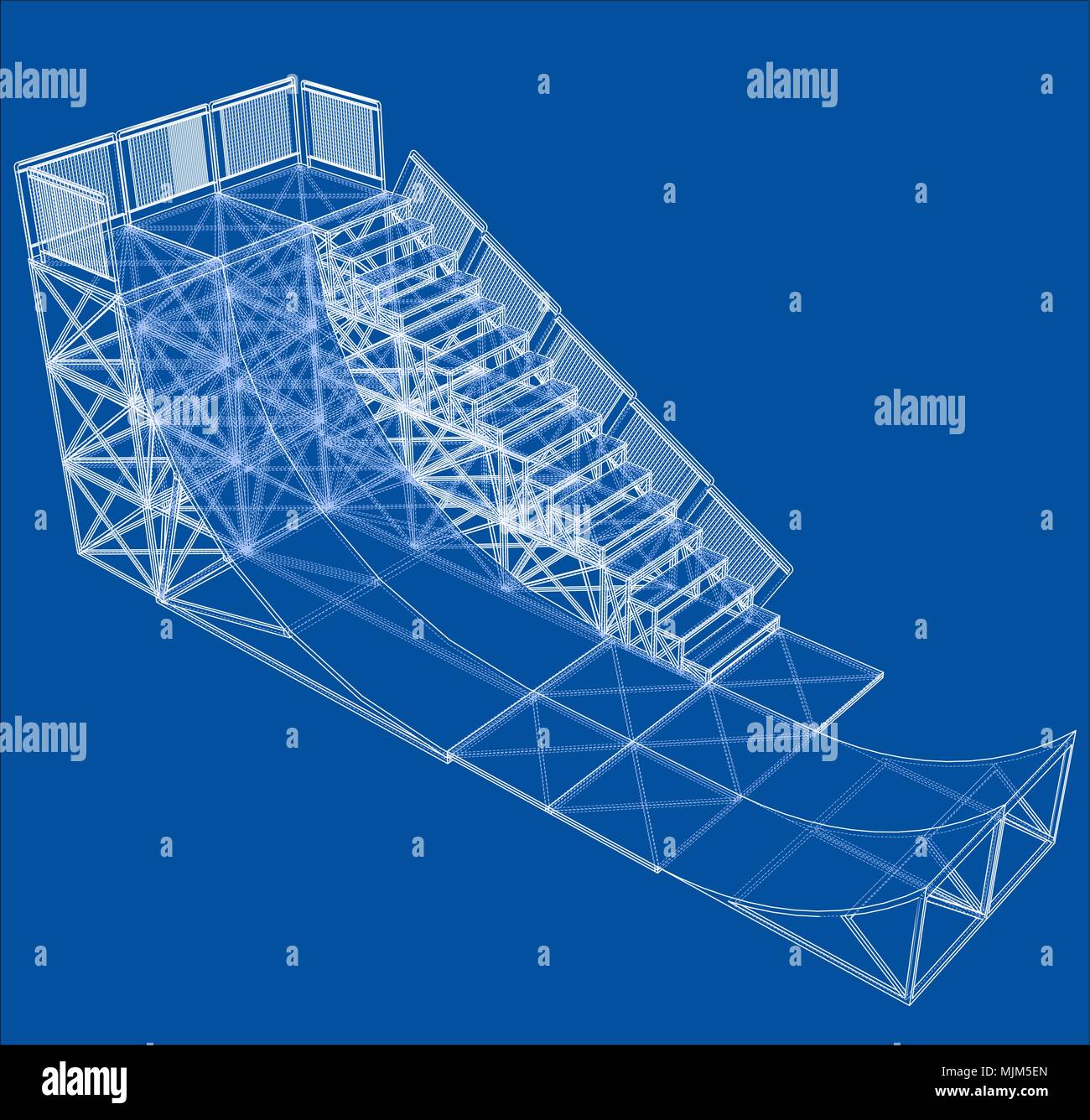 Wooden ramp Stock Vector Images - Alamy