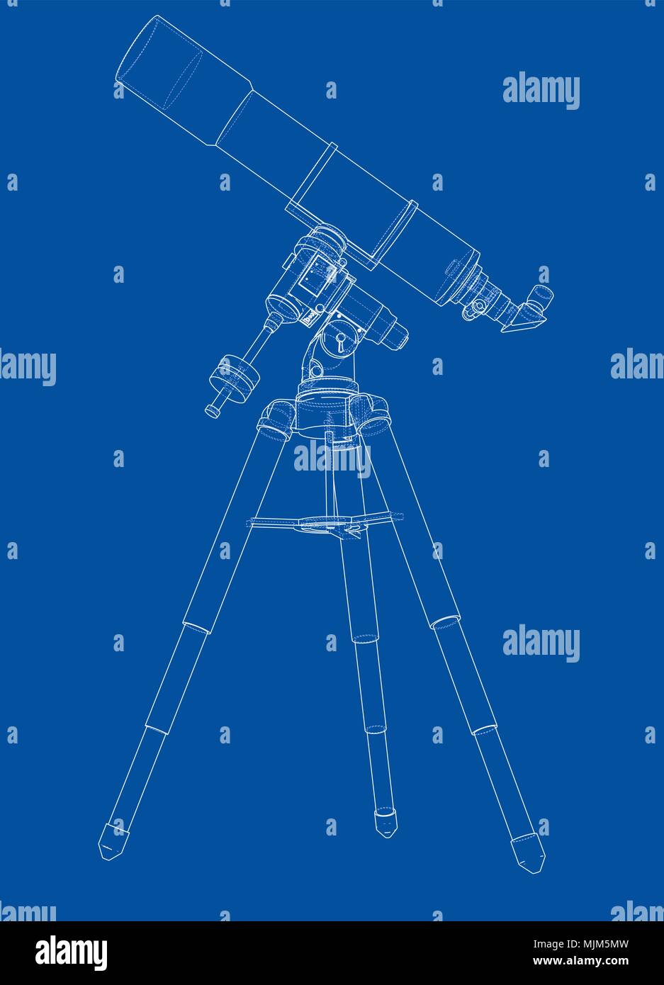 Telescope concept outline. Vector Stock Vector Image & Art - Alamy