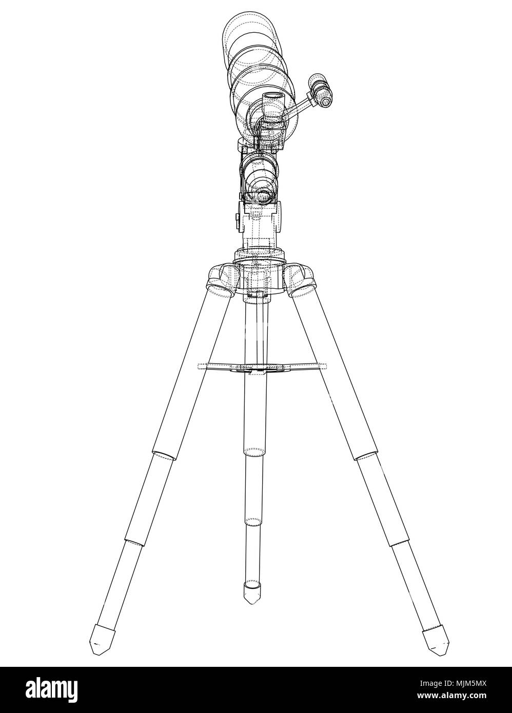 Telescope concept outline. Vector Stock Vector Image & Art - Alamy