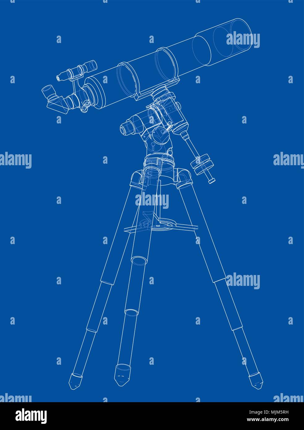 Telescope concept outline. Vector Stock Vector Image & Art - Alamy