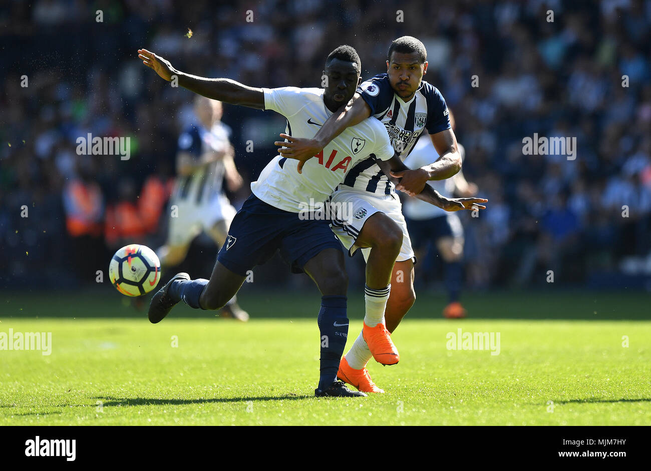 Tottenham Hotspur's Davinson Sanchez (left) and West Bromwich Albion's ...