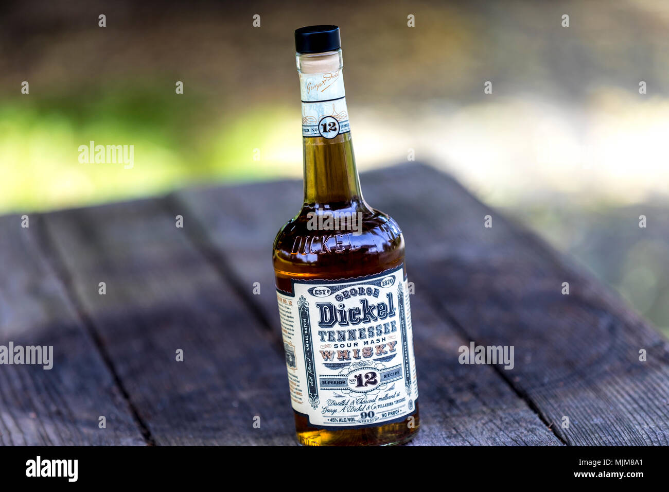 A bottle of George Dickel recipe number 12 sour mash whiskey Stock ...