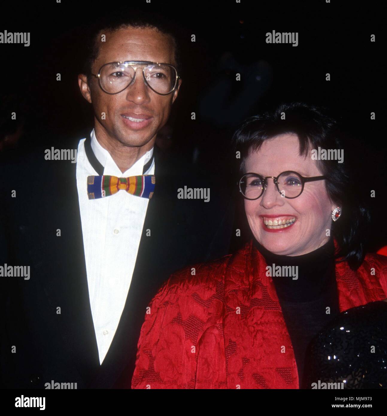 Arthur Ashe Billy Jean King 1992 Photo By John Barrett/PHOTOlink.net ...