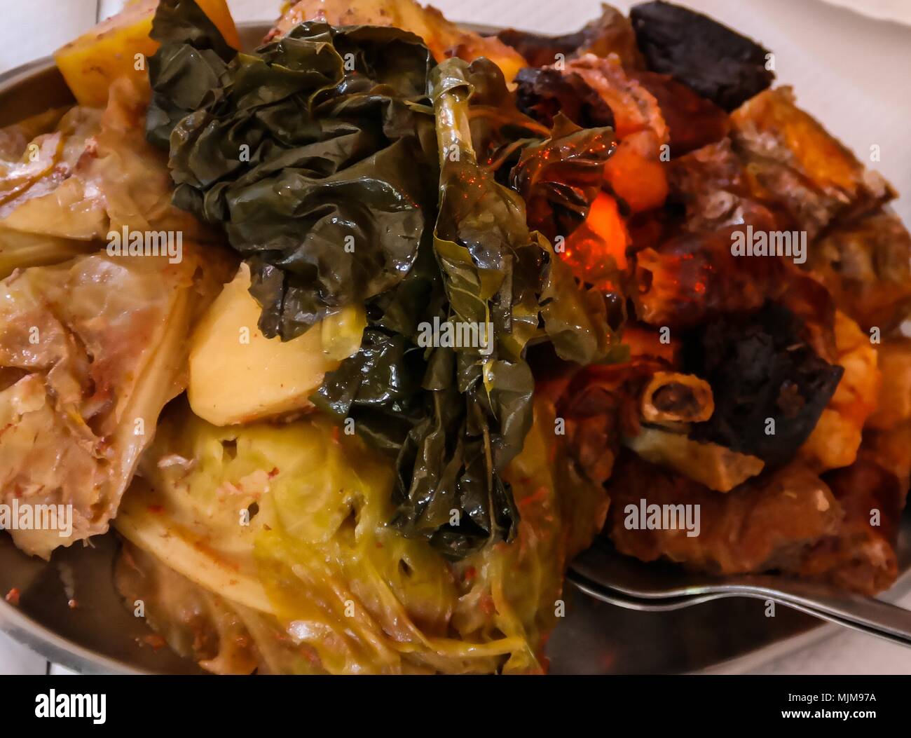 Cozido das Furnas local azorean volcanic meal in Sao Miguel, Azores ...