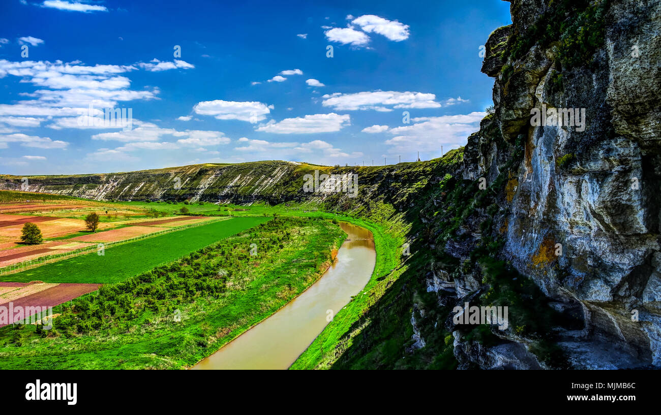 Landscape of Reut river in Orhey region, Moldova Stock Photo - Alamy