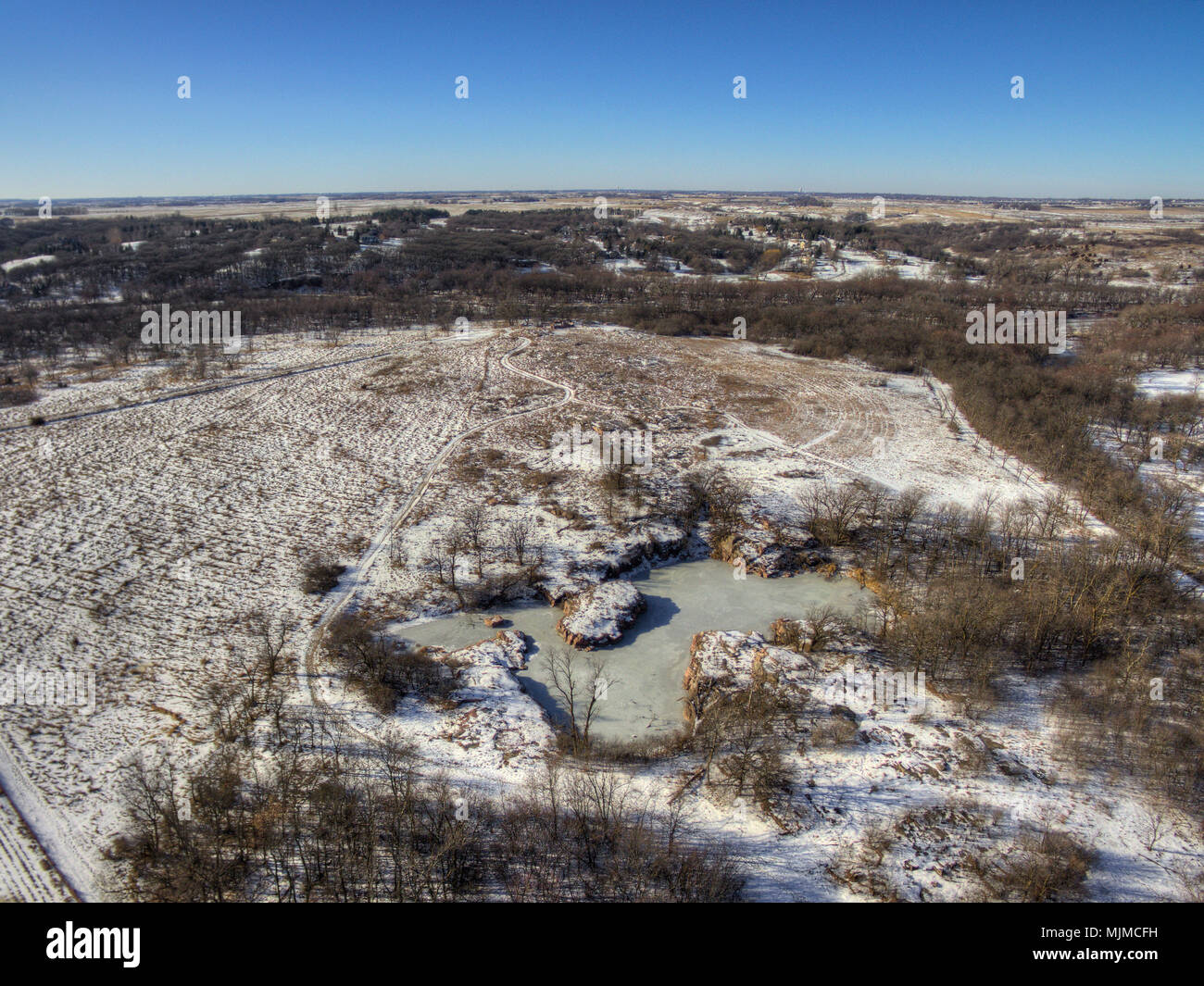 Gitchee Manitou is a Nature Preserve on the Iowa/South Dakota border ...