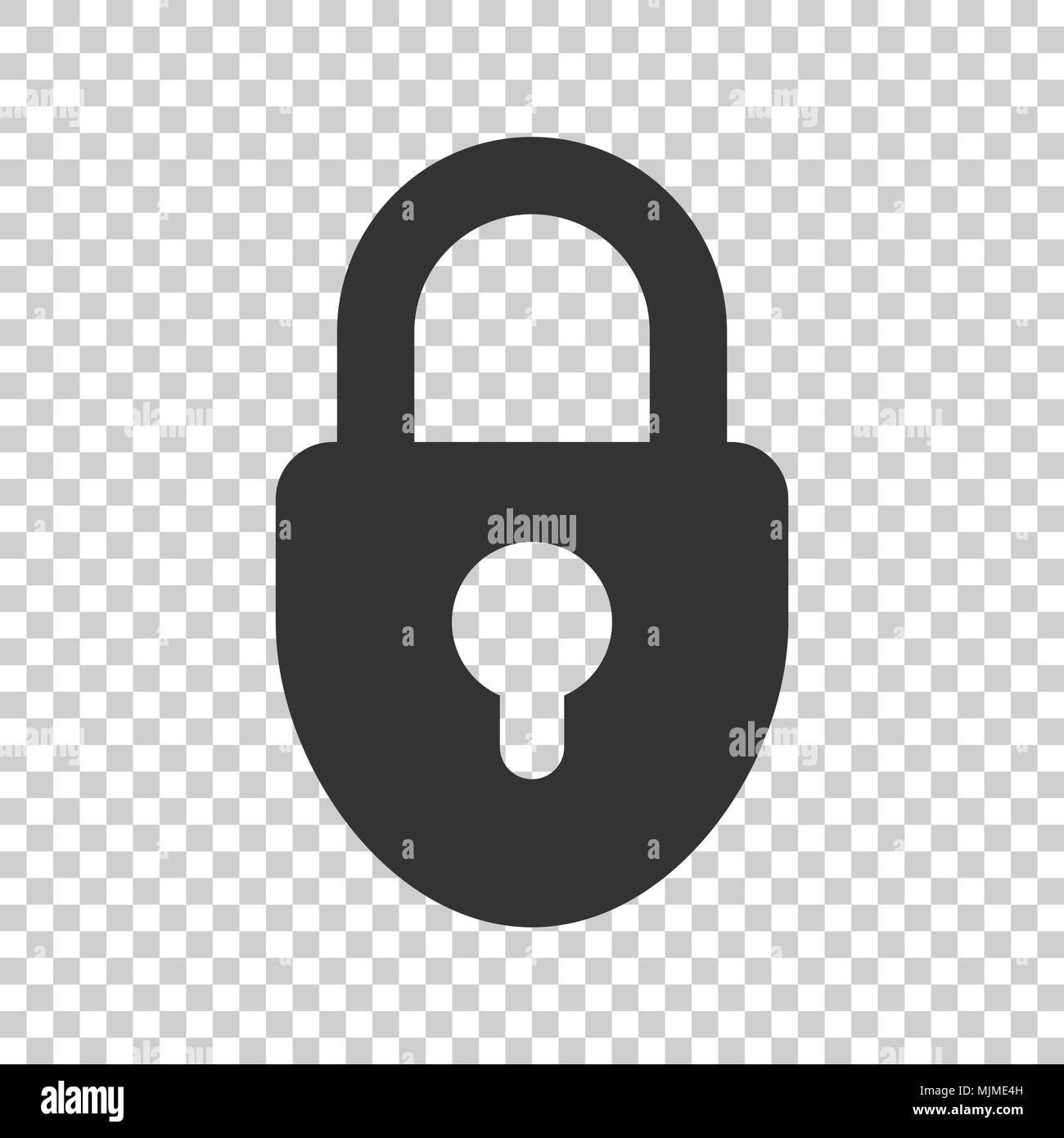Lock sign vector icon. Padlock locker illustration. Business concept ...