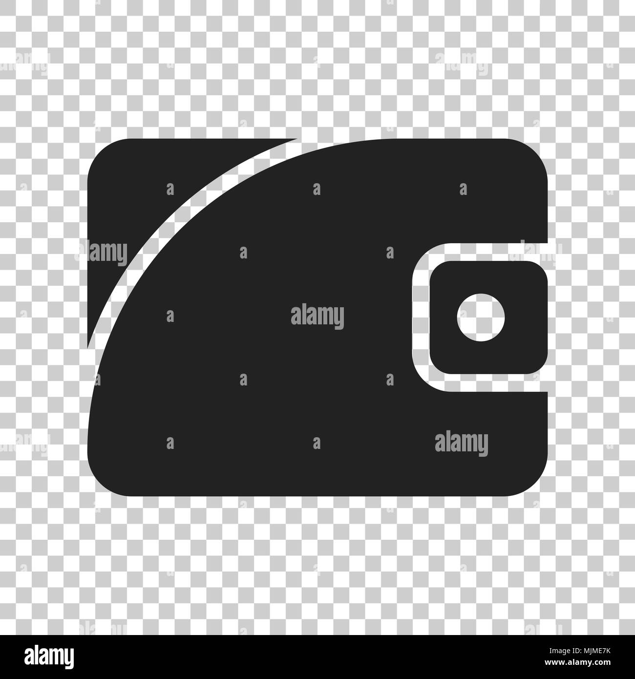 Wallet vector icon. Money purse flat vector illustration. Money bag ...