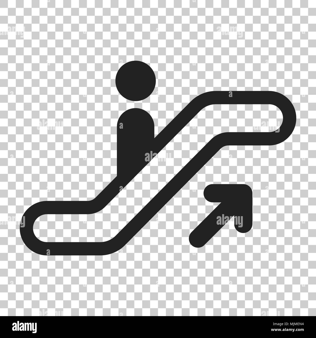 Escalator elevator icon. Vector illustration on isolated transparent ...