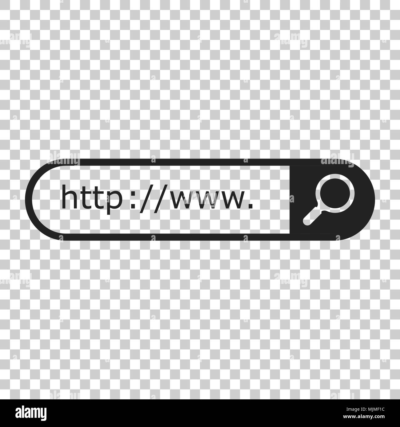 Address and navigation bar icon. Vector illustration on isolated ...
