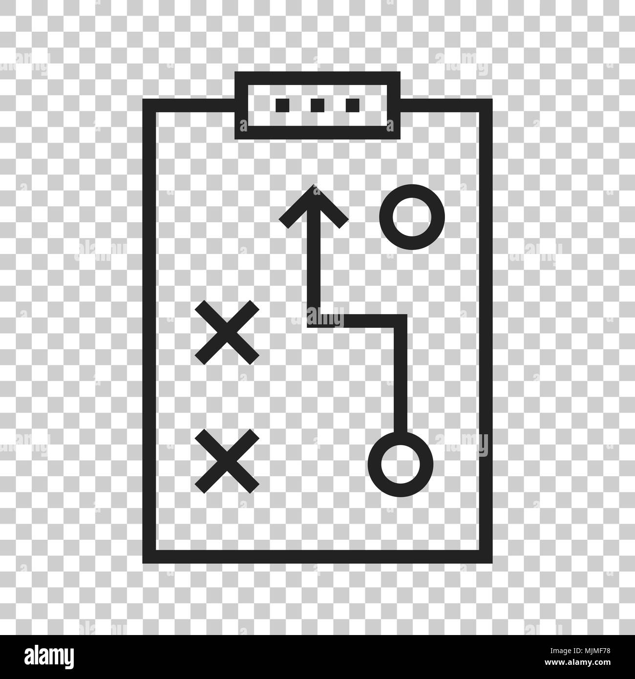 Tactical plan document icon. Vector illustration on isolated ...