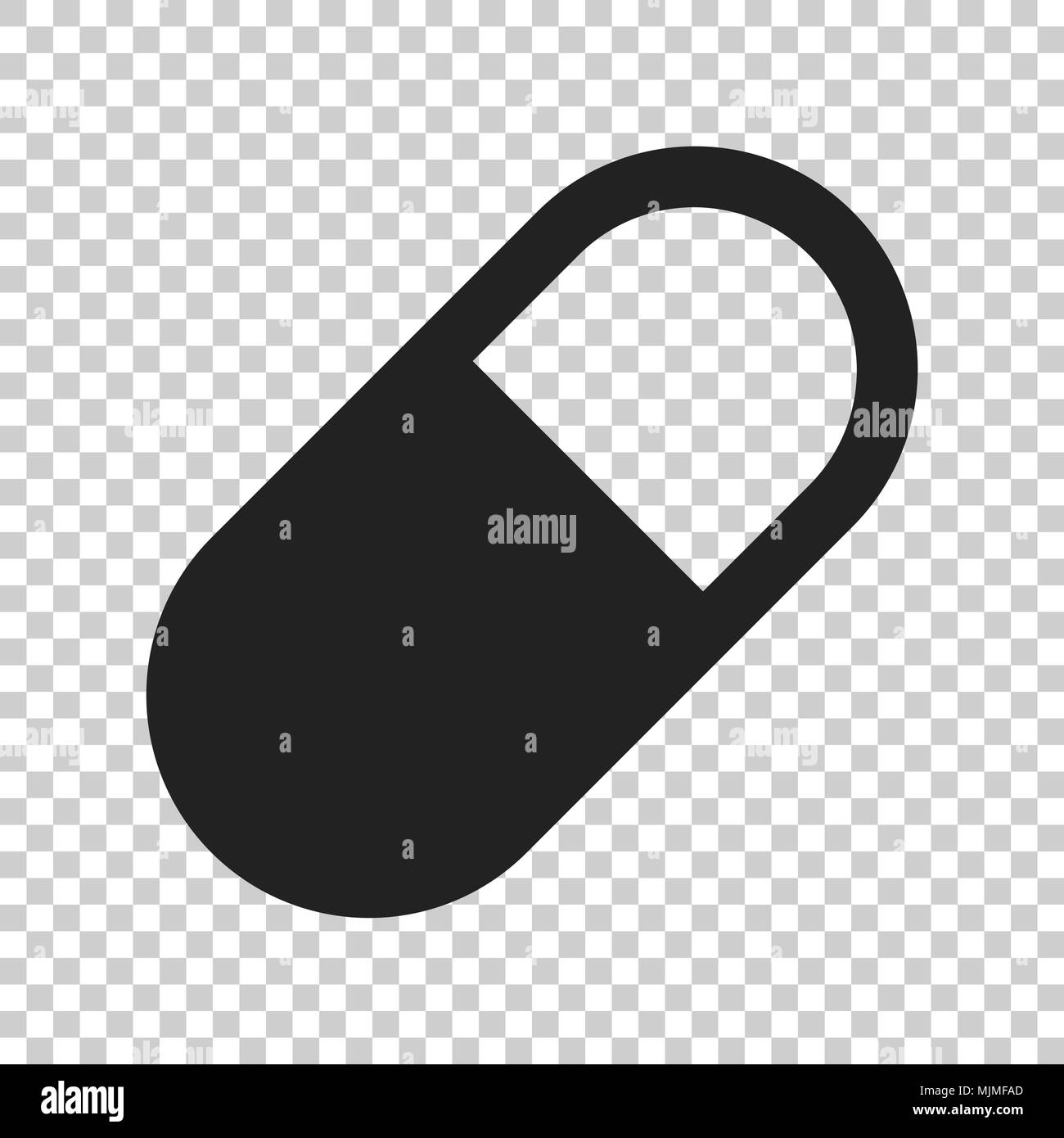 Pill vector icon in flat style. Tablet illustration on isolated ...