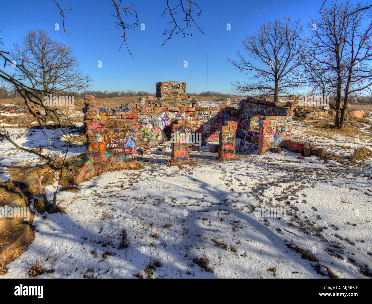 Gitchee Manitou is a Nature Preserve on the Iowa/South Dakota border ...